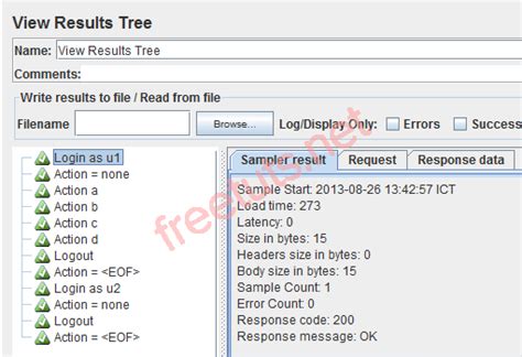 các thành phần trong jmeter freetuts