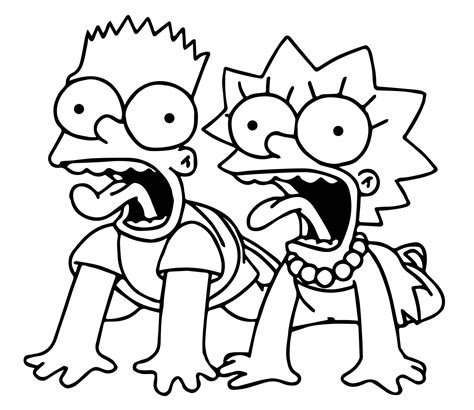 Desenhos De Bart Simpson Para Imprimir E Colorir