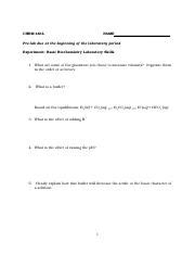 Biochemistry Laboratory Skills: Techniques and Methodology | Course Hero