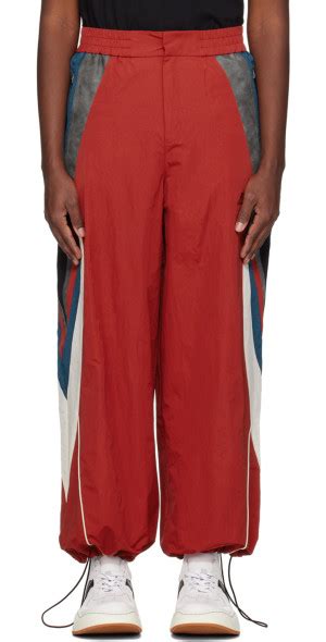 Ader Error Red Paneled Track Pants