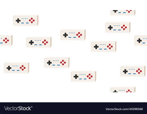 Seamless Pattern Endless With Game Console Vector Image