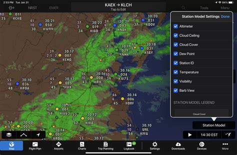 Garmin Pilot Adds Metar Station Plots And Navlog Enhancements Ipad