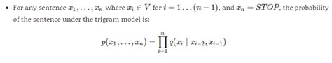 Nlp Implementing Trigram Markov Model Stack Overflow