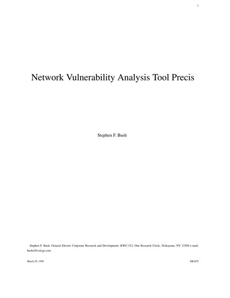pdf network vulnerability analysis tool precis