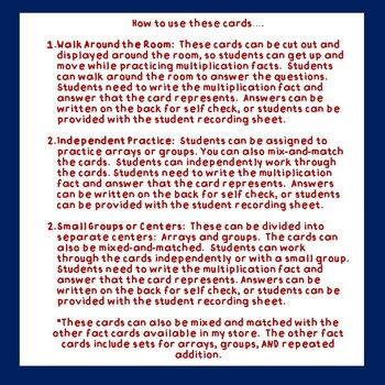 Multiplication Facts Practice Activity With Arrays And Groups TPT