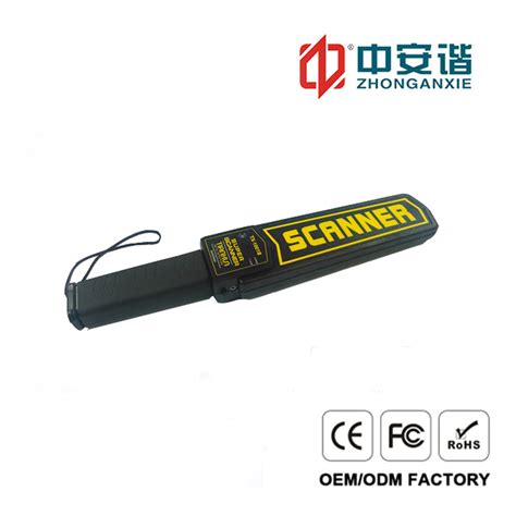 Staple Detection Adjustable Sensitivity Knob Handheld Wand Metal Detector With Rubber Grip