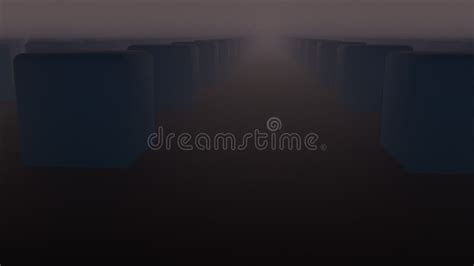 Cubes In Dense Fog Stock Illustration Illustration Of Cover 240058417