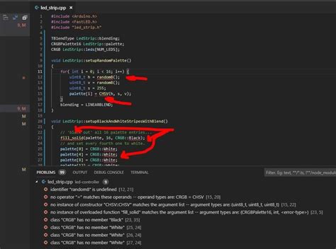 Visual Studio Code Intellisense Rfastled