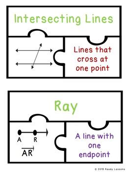 Th Grade Geometry Vocabulary Review Points Lines Line Segments Rays Angles