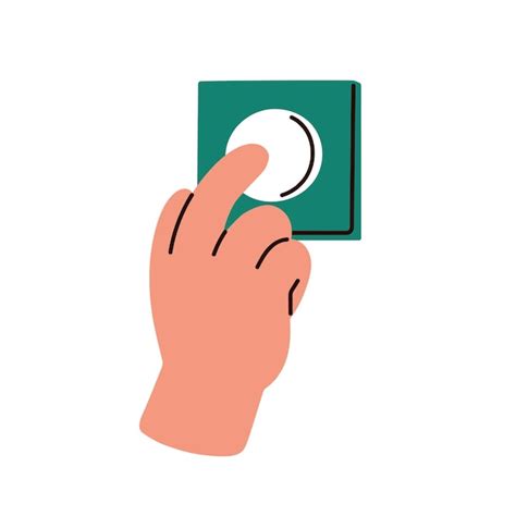 Premium Vector Finger Pressing Pushing Clicking Wall Button Hand
