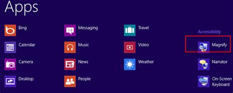 Easily Turn On Or Off Magnifier In Windows 8 8 1 Computer