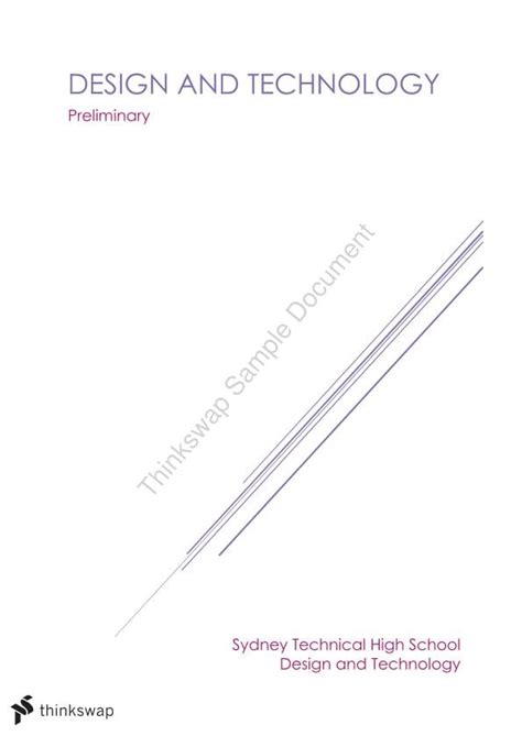 Preliminary Design And Technolgy Complete Notes Design And Technology Year 11 Hsc Thinkswap