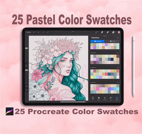 Pastel Color Palette 25 Pastel Procreate Color Swatches 750 Digital Art Procreate Colors Etsy