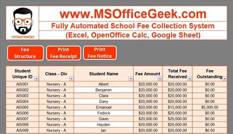 Fully Automated School Fee Collection System Template Msofficegeek