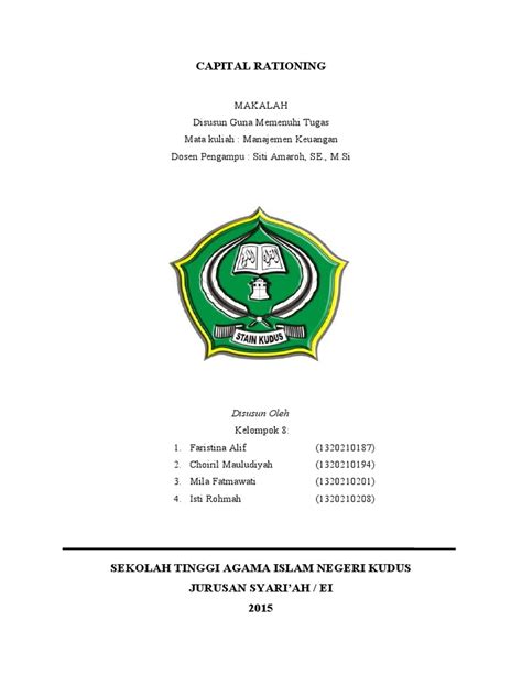 Capital Rationing Pdf