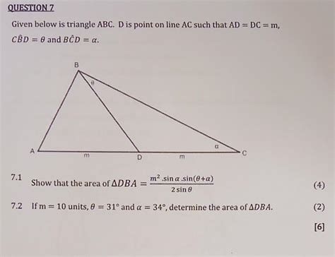 Solved Given Below Is Triangle ABC D Is Point On Line AC Chegg