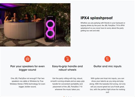 Jbl Partybox Party Speaker With W Rms Powerful Sound Built In Lights Splashproof