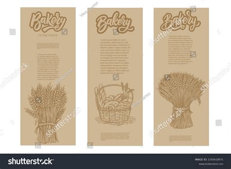 Bakery Flyer Template Design Element Package Stock Vector Royalty Free