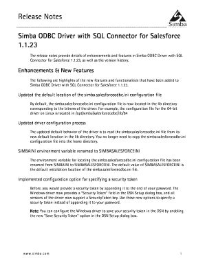 Fillable Online Simba ODBC Driver With SQL Connector For Salesforce Fax Email Print PdfFiller