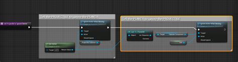 projectile pushing fps player despite being told to ignore r unrealengine