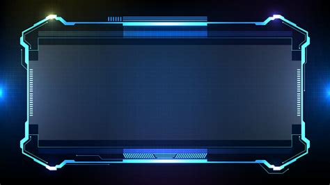 추상적 미래지향적 배경 블루 빛나는 기술 공상 과학 소설 프레임 Hud Ui 0명에 대한 스톡 벡터 아트 및 기타 이미지 0명 개념 개념과 주제 Istock