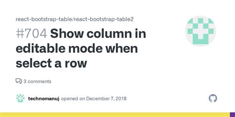 Show Column In Editable Mode When Select A Row · Issue 704 · React