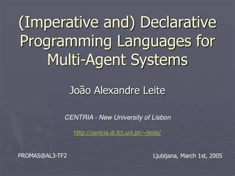 Ppt Imperative And Declarative Programming Languages For Multi