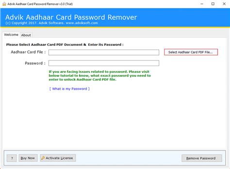 Free Aadhaar Card Password Remover Software Unlock E Aadhaar PDF Password Permanently