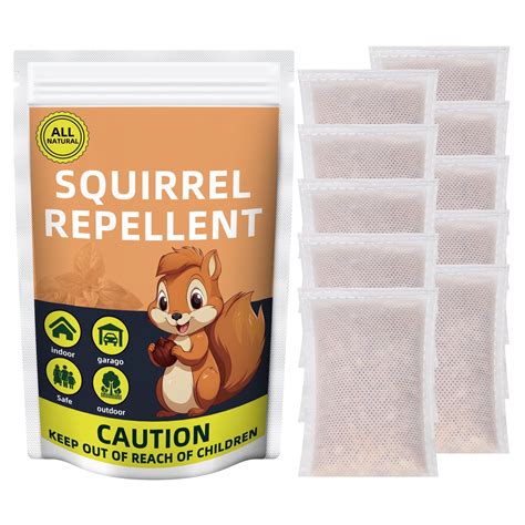 10packs Squirrel Repellent Outdoor Chipmunk Repellent Outdoor Natural