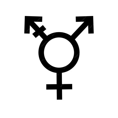 벡터 평면 트랜스 트랜스 젠더 성전환 기호 프리미엄 벡터