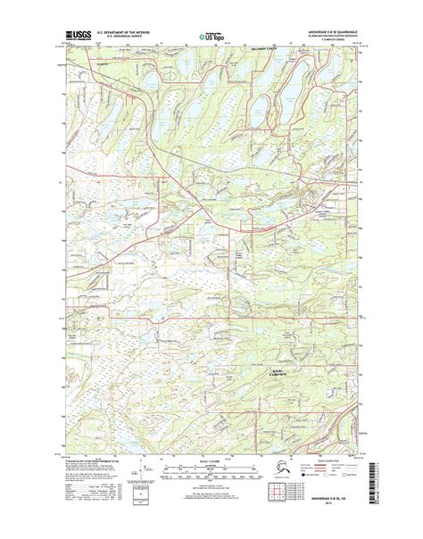 USGS Topo Map Anchorage C SE Southcentral Alaska Topo Maps Alaska Handbook