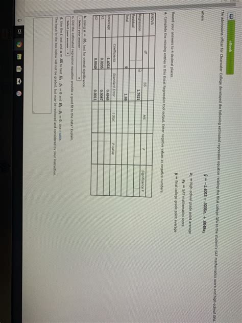 Solved Part D Does Not Need To Be Done But Showing How T Chegg Com