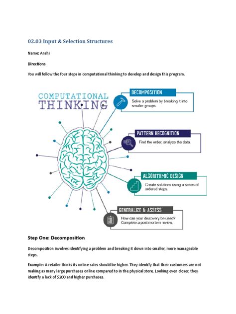 02 03 Input Selection Structures Pdf Algorithms Computer Program
