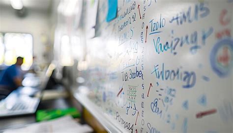 Whiteboard With Solved Math Problems Premium Ai Generated Image