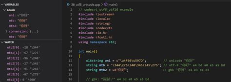 Visual Studio Code Cannot Watch A Variable S Unicode Value In VSCode