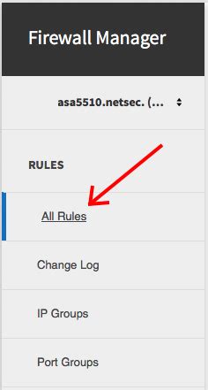 View Access List Rules With Firewall Manager V
