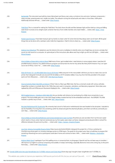 Advanced View Arduino Projects List Use Arduino For Projects 3pdf