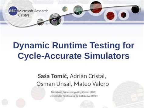 Pptx Dynamic Runtime Testing For Cycle Accurate Simulators Dokumentips