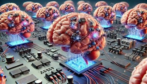 Quantum Computerstyle Realistic 3d Fusion Of Human Brains Biological