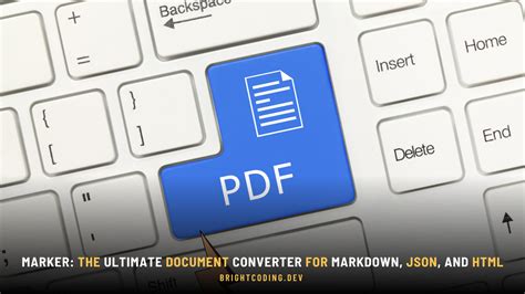 Marker The Ultimate Document Converter For Markdown Json And Html