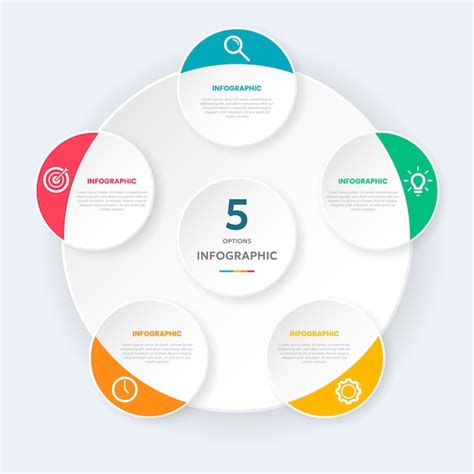 Premium Vector Circle Chart Infographic Template With 5 Options For