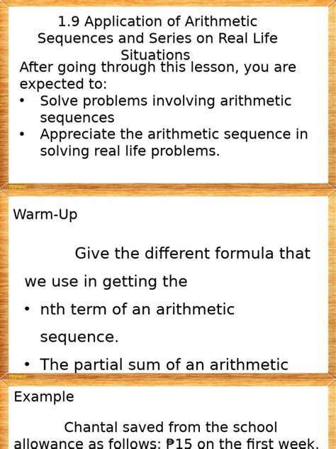 1 9 Problem On Arithmetic Series Pdf
