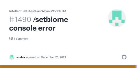 Setbiome Console Error · Issue 1490 · Intellectualsites