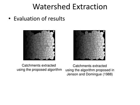 Ppt Extraction Of Watersheds From Digital Elevation Models Mathematical Morphological