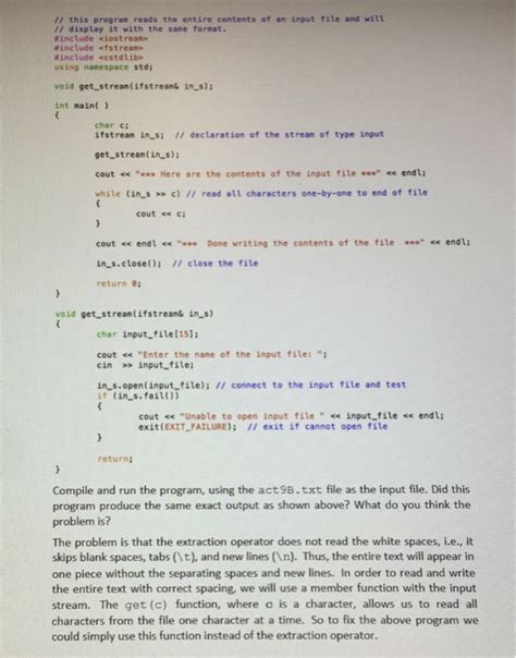 Solved Member Functions Get Put Fail And Eof Create A
