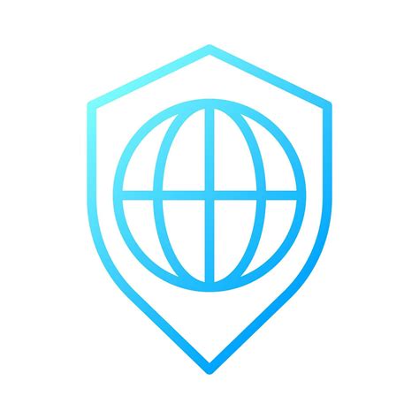 Global Security Pixel Perfect Gradient Linear Vector Icon International Safety Service World