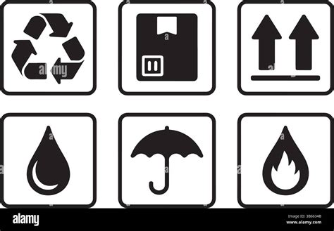 Essential Packaging Symbols Handling And Safety Guidelines Stock