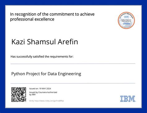 Im Happy To Share That Ive Obtained A New Certification Python Project For Data Engineering