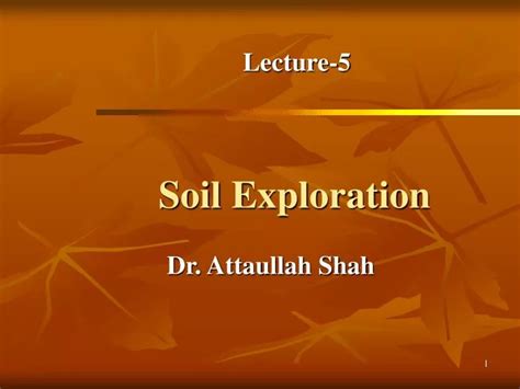 PPT Soil Exploration PowerPoint Presentation Free Download ID