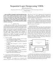 Master VHDL Sequential Logic Design Essentials Course Hero